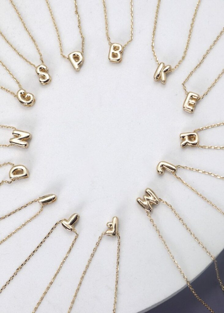 MINI BUBBLE INITIAL NECKLACE | Primp Boutique